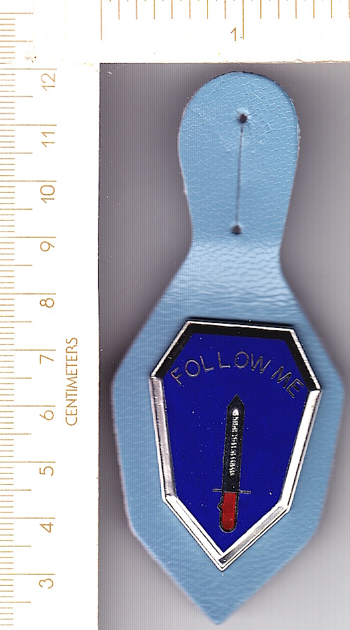 U.S. Army Infantry School Instructor badge holding for M.C.