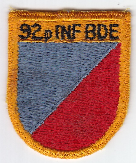 92nd Infantry Bde ce ns $5.00